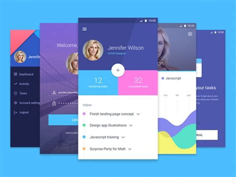 Material Design App Template Freebiesbug