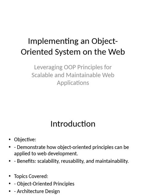 Implementing Oop On Web Pdf Object Oriented Programming Modelviewcontroller