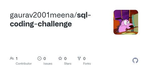 Github Gaurav2001meenasql Coding Challenge