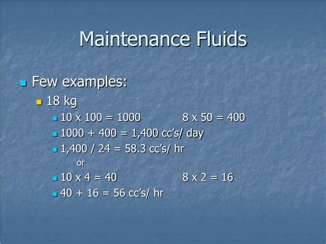 Maintenance Fluid Types At Charles Grabowski Blog