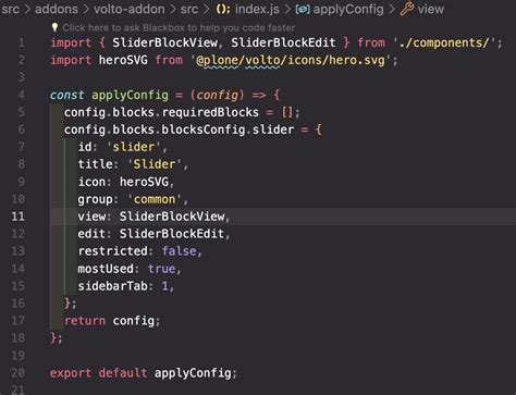 Volto Hands On Blocks Settings Add On Development Plone Community