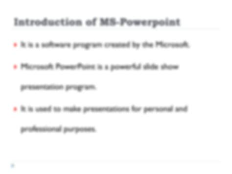 Solution Microsoft Powerpoint Introduction And Details Studypool
