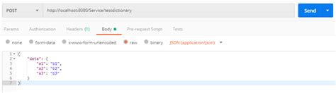 Postman Unable To Set Values To Dictionary Parameter For C Web Api
