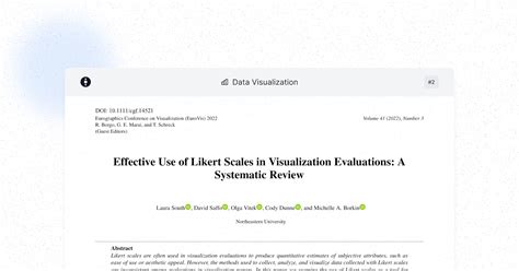 Effective Use Of Likert Scales In Visualization Evaluations A Systematic Review