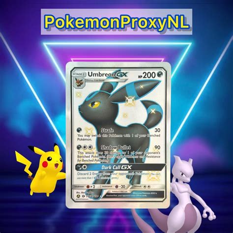 Umbreon Gx Sun And Moon Sv69sv94 2019 Proxy Pokémon Card Etsy