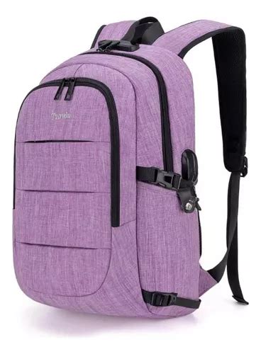 Mochila Para Laptop Con Puerto Carga Usb Resistente Al Agua Color