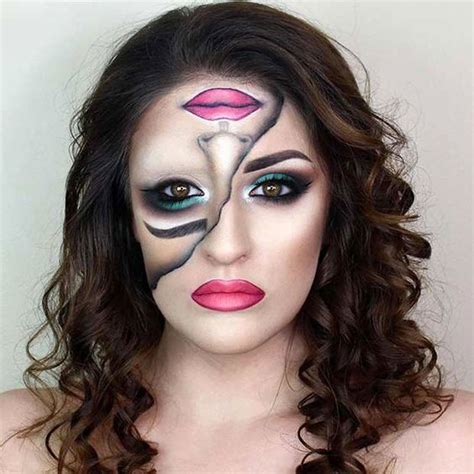 maquillage halloween visage renverse Idée maquillage Maquillage