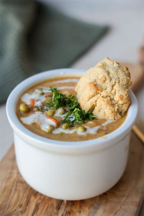 Healthy Chicken Pot Pie Soup Dairy Free