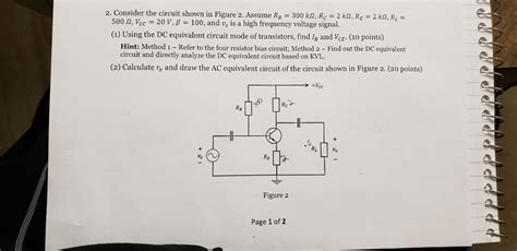 Solved Consider The Circuit Shown In Figure Assume RB Chegg