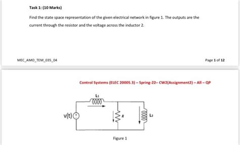 Solved Task 1 10 Marks Find The State Space Chegg Com