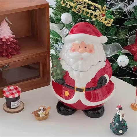 Ceramic Santa Candy Jar Crazily Kawaii