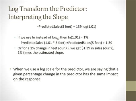 Ppt Lecture 6 Log Transformations Powerpoint Presentation Free