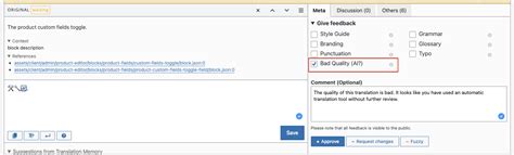 New Bad Quality AI Checkbox For The Changes Requested Status