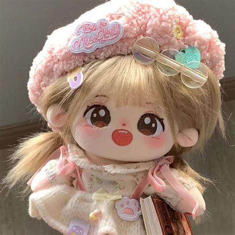 Sweet 20cm Cotton Doll Naked Doll Clothes Suit Attribute Plush Doll
