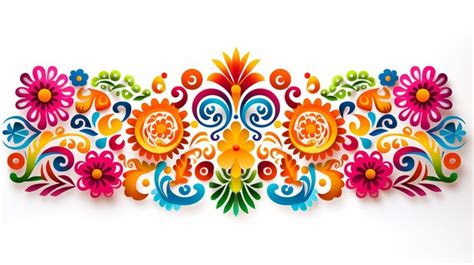 Premium Ai Image Folk Embroidery Flowers Polish Traditional Folk Pattern