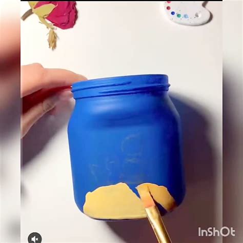 تزیین ظرف شیشه ای
