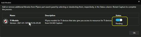 Pspice For Ti Using Model Catalog In Standard Cadence Installation