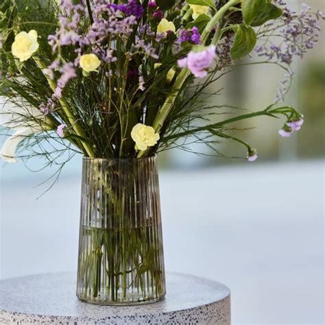 Jarrón Roy Ø13xa20cm Verde Jysk