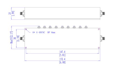 1400 Mhz Cavity Bandpass Filter