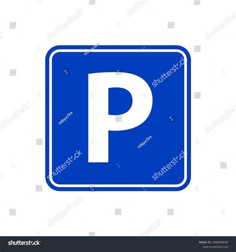 Road Sign Board Parking Vector Illustration On A White Background