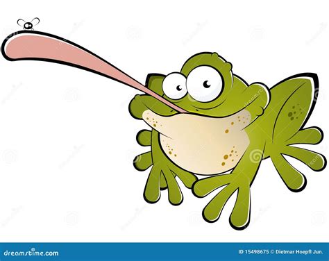 Frog With Bug On Tongue Stock Vector Illustration Of Tongue 15498675