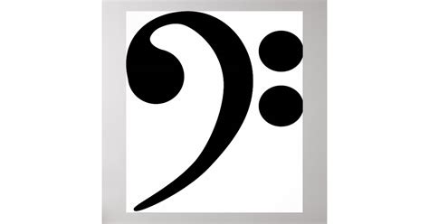 Bass Clef Poster Zazzle