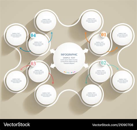 Abstract Plane Model Elements Infographics Vector Image