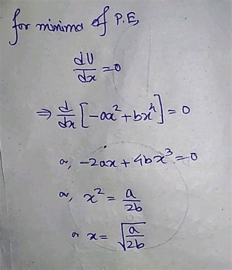 75 A Particle Of Mass M Moves In A One Dimensional Potential Energy U