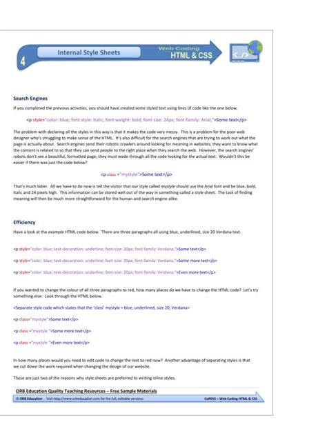 Web Coding Html And Css Orb Education Australia