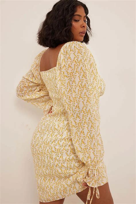 Chiffon Drawstring Mini Dress Dexistrend