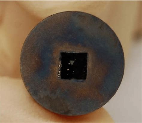 Photograph Of The Cathode Plug Showing The Diamond And Triangular Array