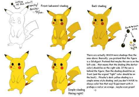 Coloring And Shading Pikachu By Koda Soda On Deviantart