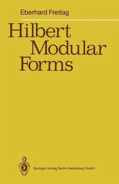 Hilbert Modular Forms Von Eberhard Freitag Fachbuch Bücher De