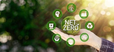 Net Zero And Carbon Neutral Concepts Net Zero Emissions Goals Posters For The Wall Posters