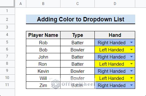 How To Add Color To Drop Down List In Google Sheets Easy Steps