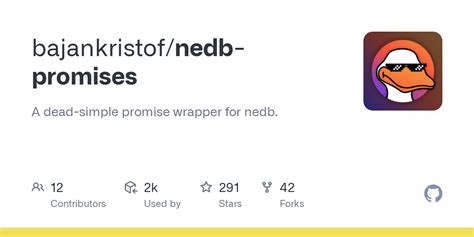 github bajankristof nedb promises a dead simple promise wrapper for
