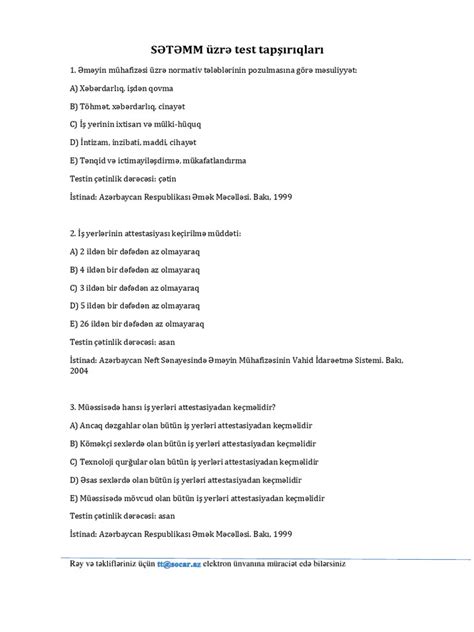 Setem Test Suallari Pdf
