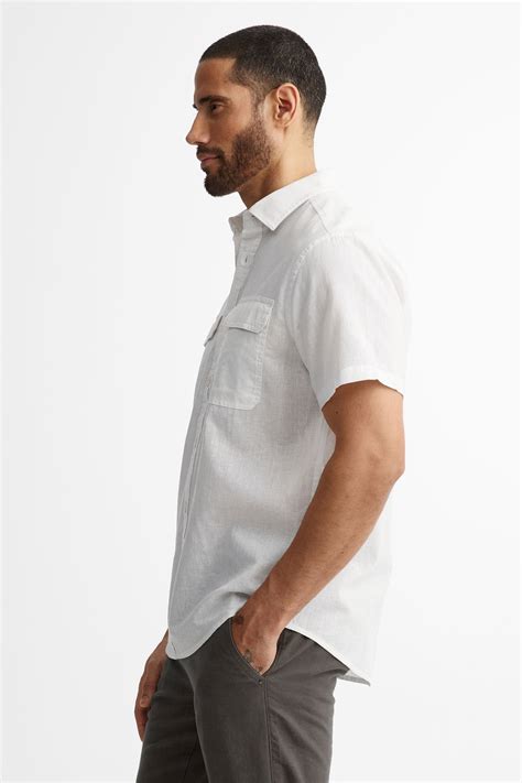 Chemise Manches Courtes En Lin Homme Aubainerie