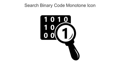 Search Binary Code Monotone Icon In Powerpoint Pptx Png And Editable