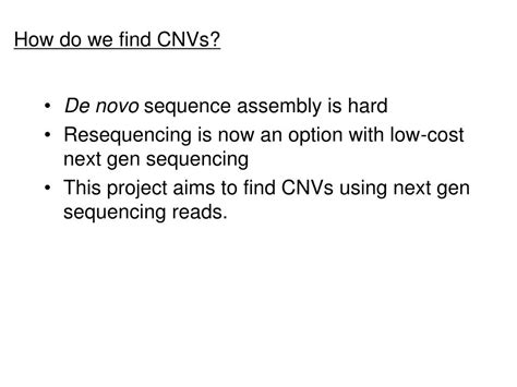 Ppt Detecting Copy Number Variations Using Paired End Sequence Data