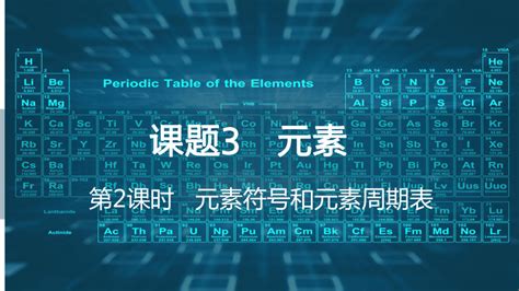 化学 第2课时 元素符号和元素周期表 课件共26张ppt 九年级化学上册同步人教版2024 课件下载预览 二一课件通