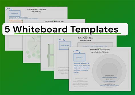 5 Whiteboard Sjablonen Voor Brainstormen Over Acties In Retrospectives
