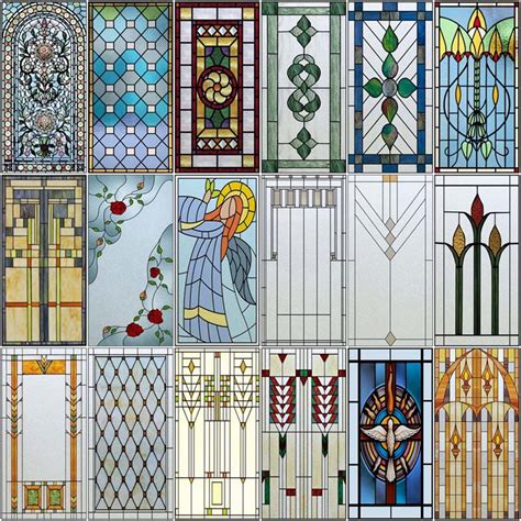 Window Film Frosted Stained Glass Films Church Static Cling Privacy