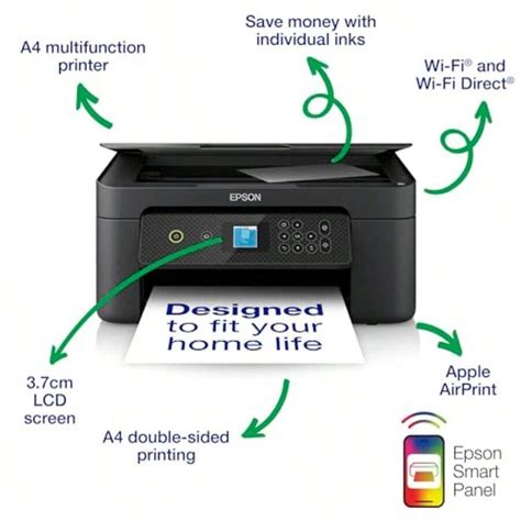Epson In Ink Multifunction Printer Scanner Copier Wifi Dpi Duplex Inch Display