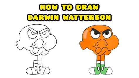 How To Draw Darwin Watterson From The Amazing World Of Gumball Easily