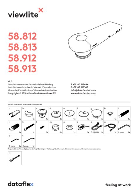 User Manual Dataflex Viewlite 58913 English 4 Pages
