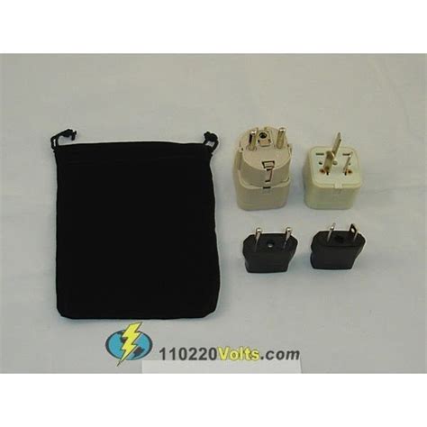 Buy Uzbekistan Power Plug Adapters Kit with Travel Carrying Pouch