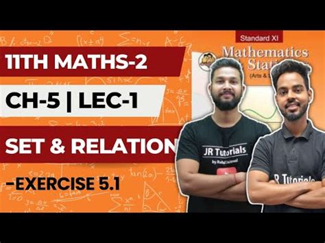 Th Maths Chapter Sets Relations Exercise Lecture Maharashtra Board