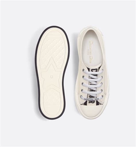Sneaker De Plataforma Walkndior Algodón Blanco Dior