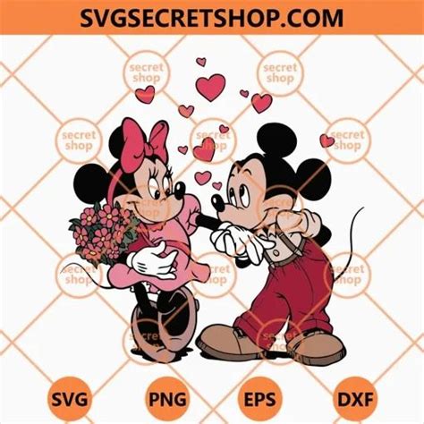 Mickey Love Minnie Valentine Svg Disney Love Mickey And Minnie Svg